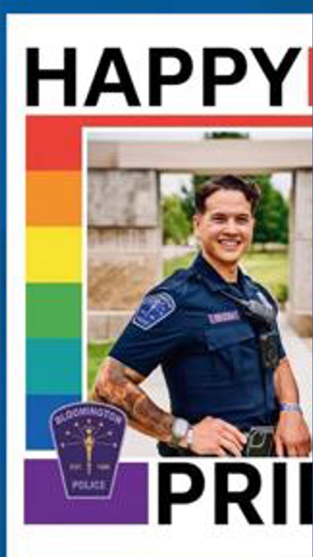 Bloomington introduces LGBTQ+ liaison officer during Pride Month | wthr.com