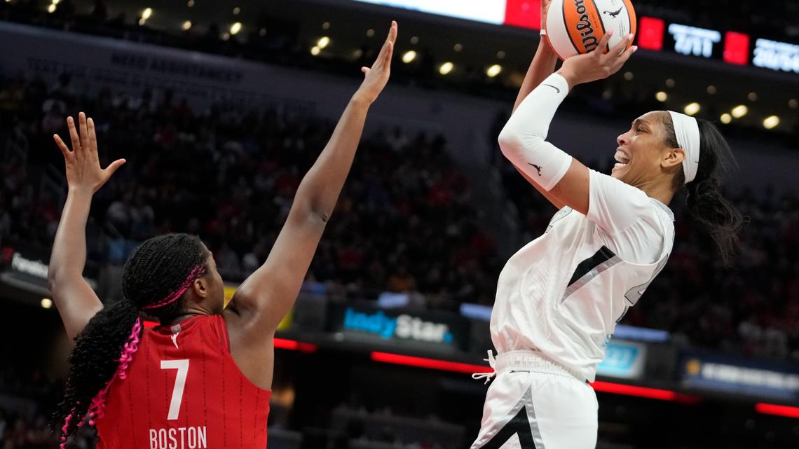 Aces star A'ja Wilson breaks WNBA single season scoring record as Aces beat Fever 86-75 | wthr.com