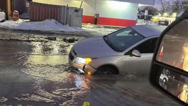 Driver recounts harrowing sinkhole crash amid Indianapolis street ...