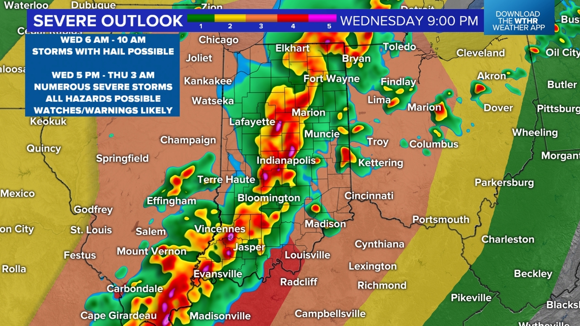 Extended forecast on the significant severe weather threat Wednesday ...