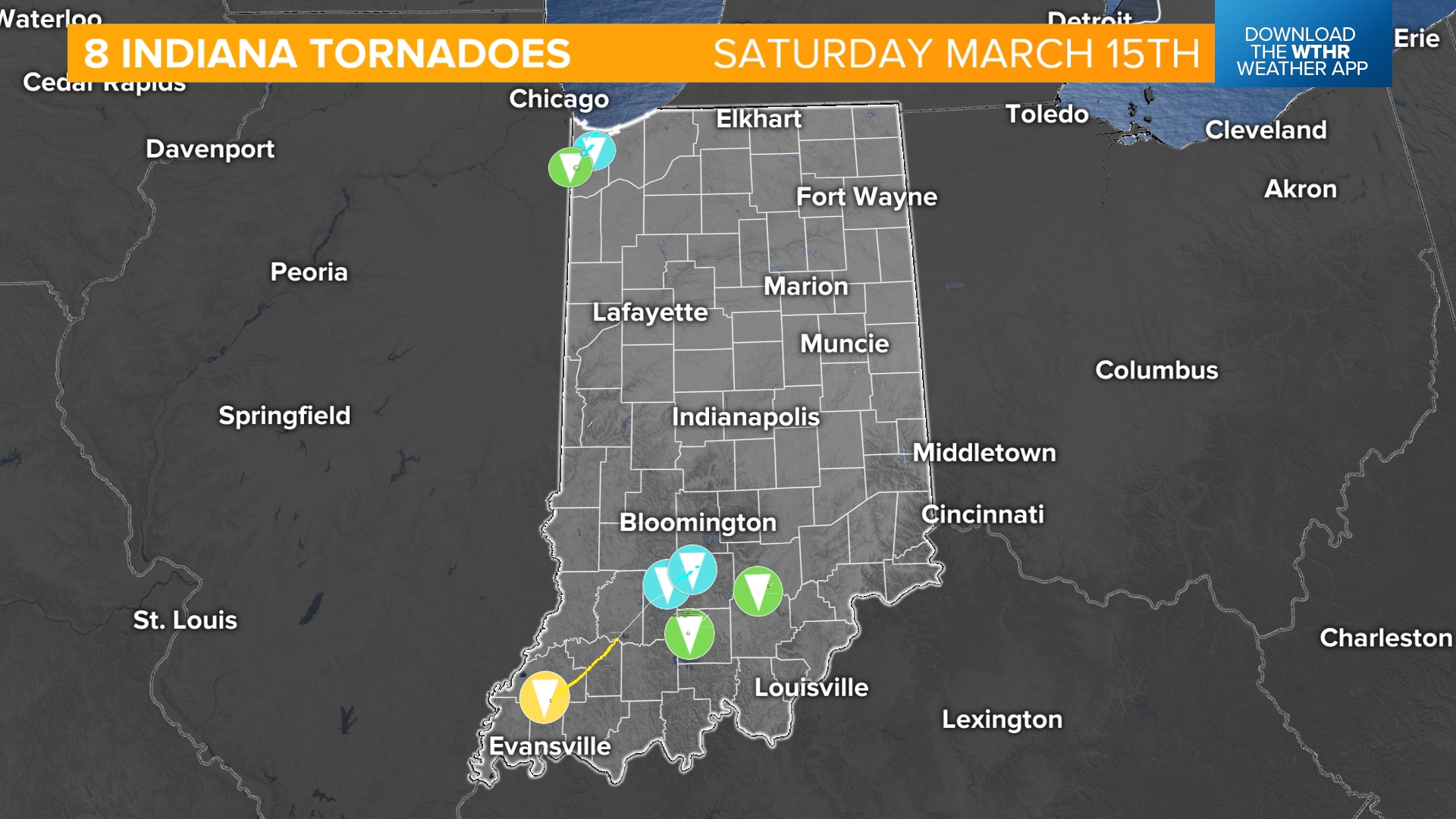 Complete list of the 14 Indiana tornadoes so far in 2025 | wthr.com