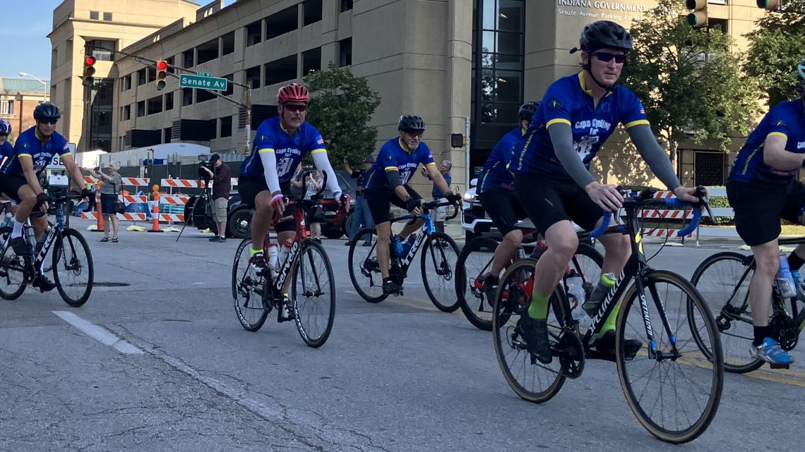 Cops Cycling for Survivors finishes in Indy after over 1,000 miles ...