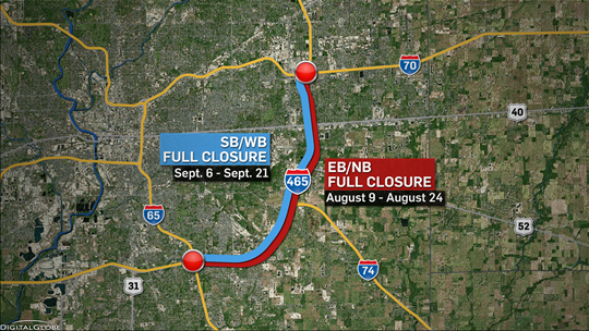 Major I-465 closure gets underway on southeast side | wthr.com