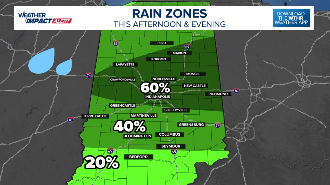 Tracking high heat and scattered heavy downpours today for Indiana ...