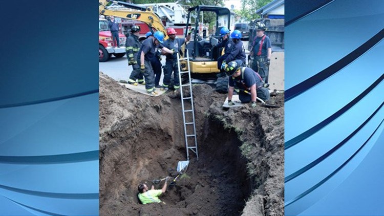Worker rescued after trench collapses | wthr.com