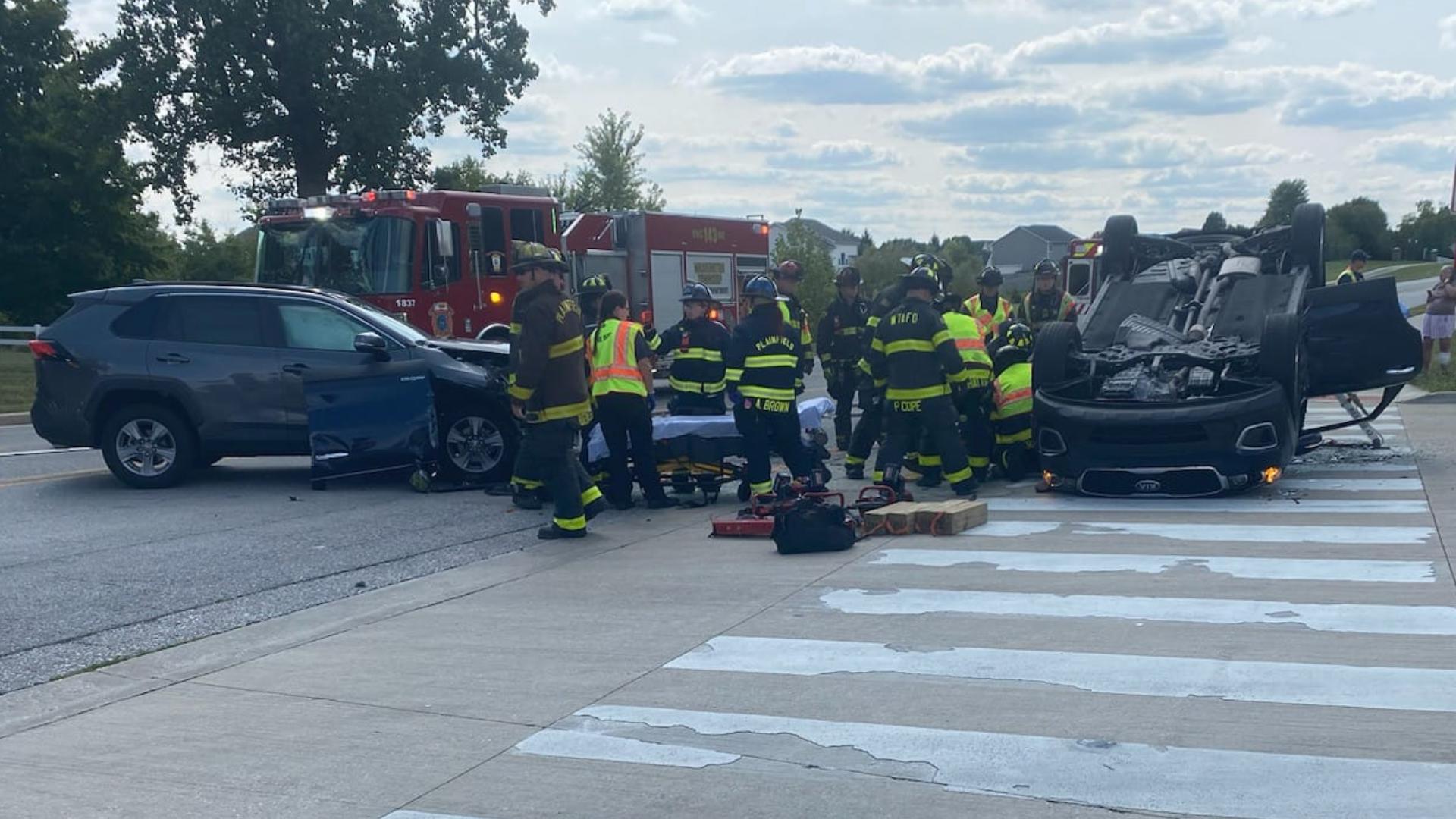 3 hospitalized after crash in Plainfield, Indiana | wthr.com