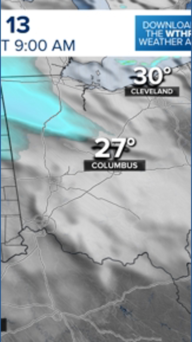Tracking heavy, slushy snow changing to rain across Indiana Saturday PM ...