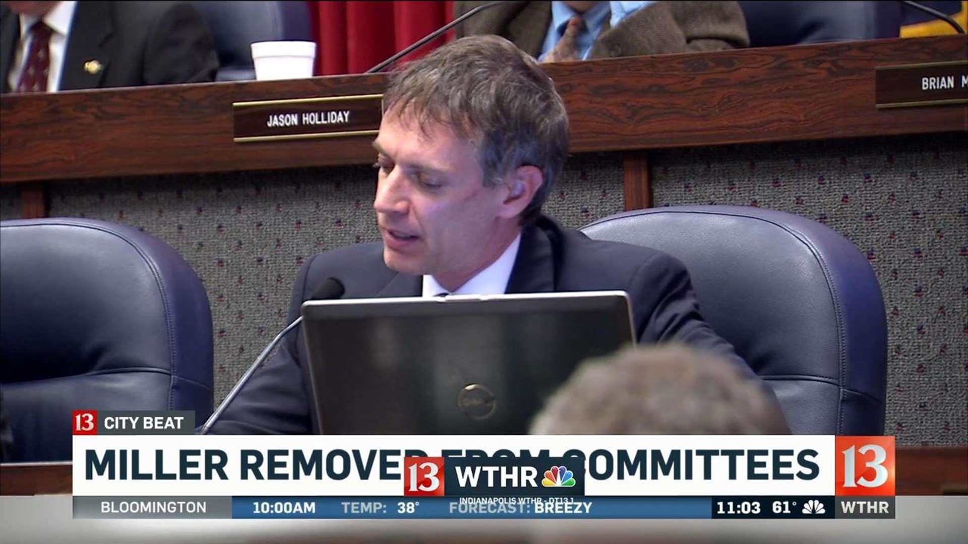 Jeff Miller attends first council meeting since arrest | wthr.com