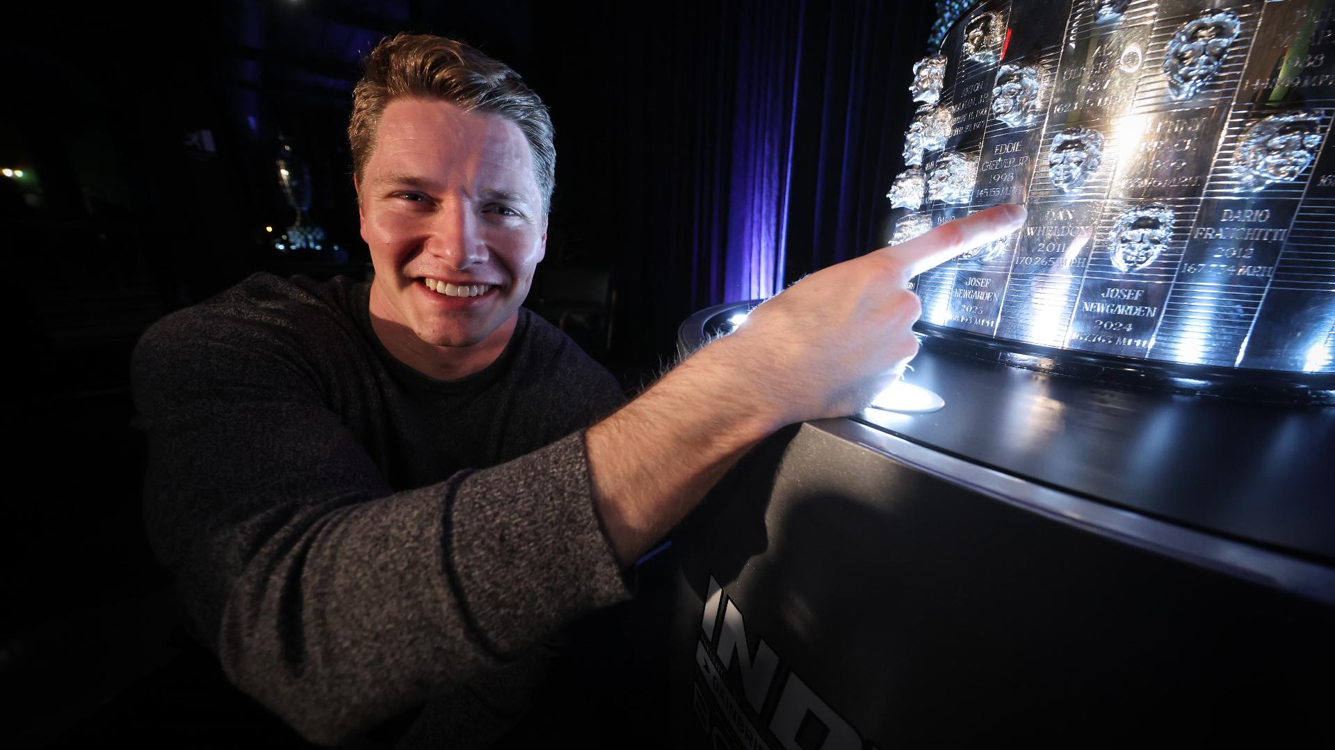 Josef Newgarden's likeness sculpted on Borg-Warner Trophy for second ...