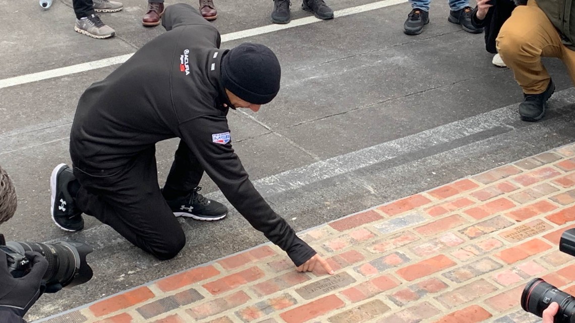 Brick marking Helio's 4th Indy 500 win laid at IMS | wthr.com