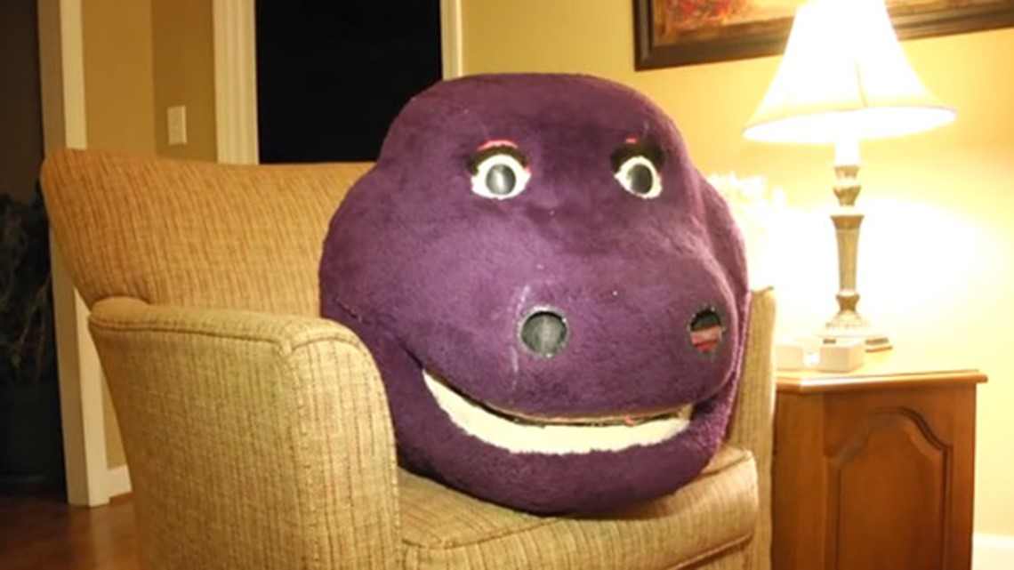 Alabama teen gets head stuck inside Barney costume | wthr.com