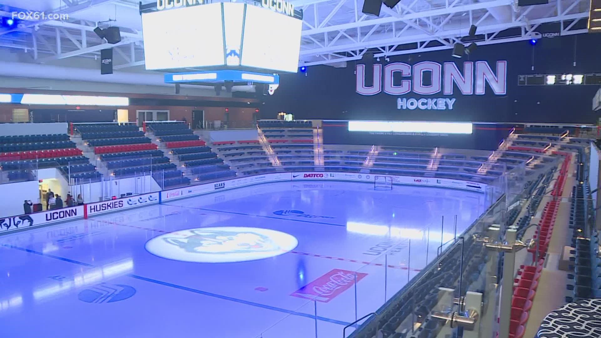 UConn hockey cuts ribbon at new Toscano Family Ice Forum | fox61.com