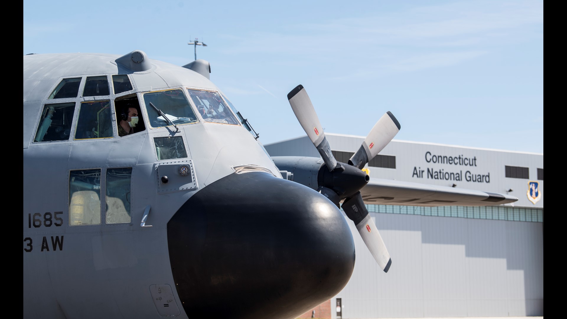 Inside the CT Air National Guard C130 that flew over the state today ...