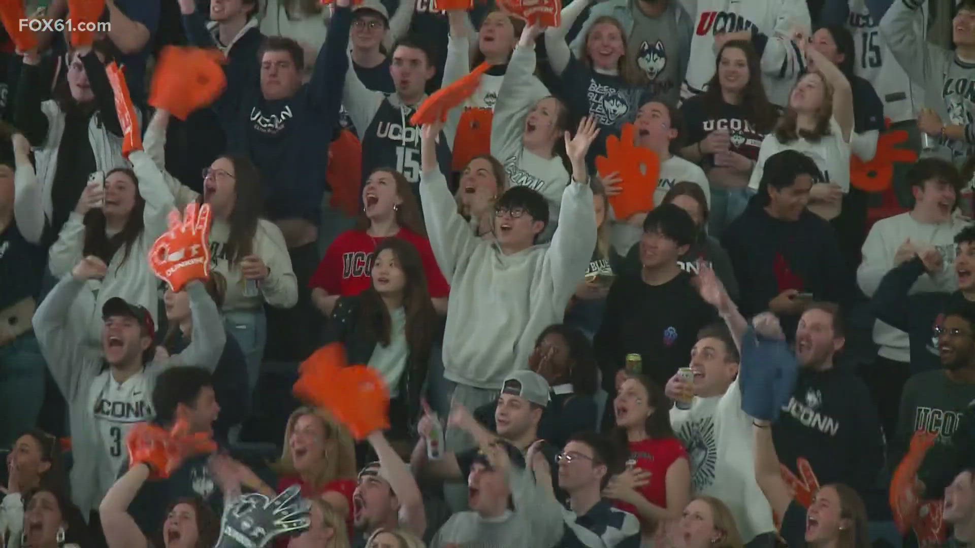 Fans energized at Gampel Pavilion as UConn Men's competes for the ...