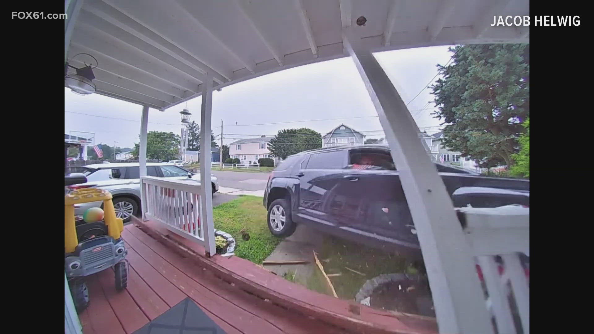 Family unharmed after SUV crashes into Milford, CT home | fox61.com