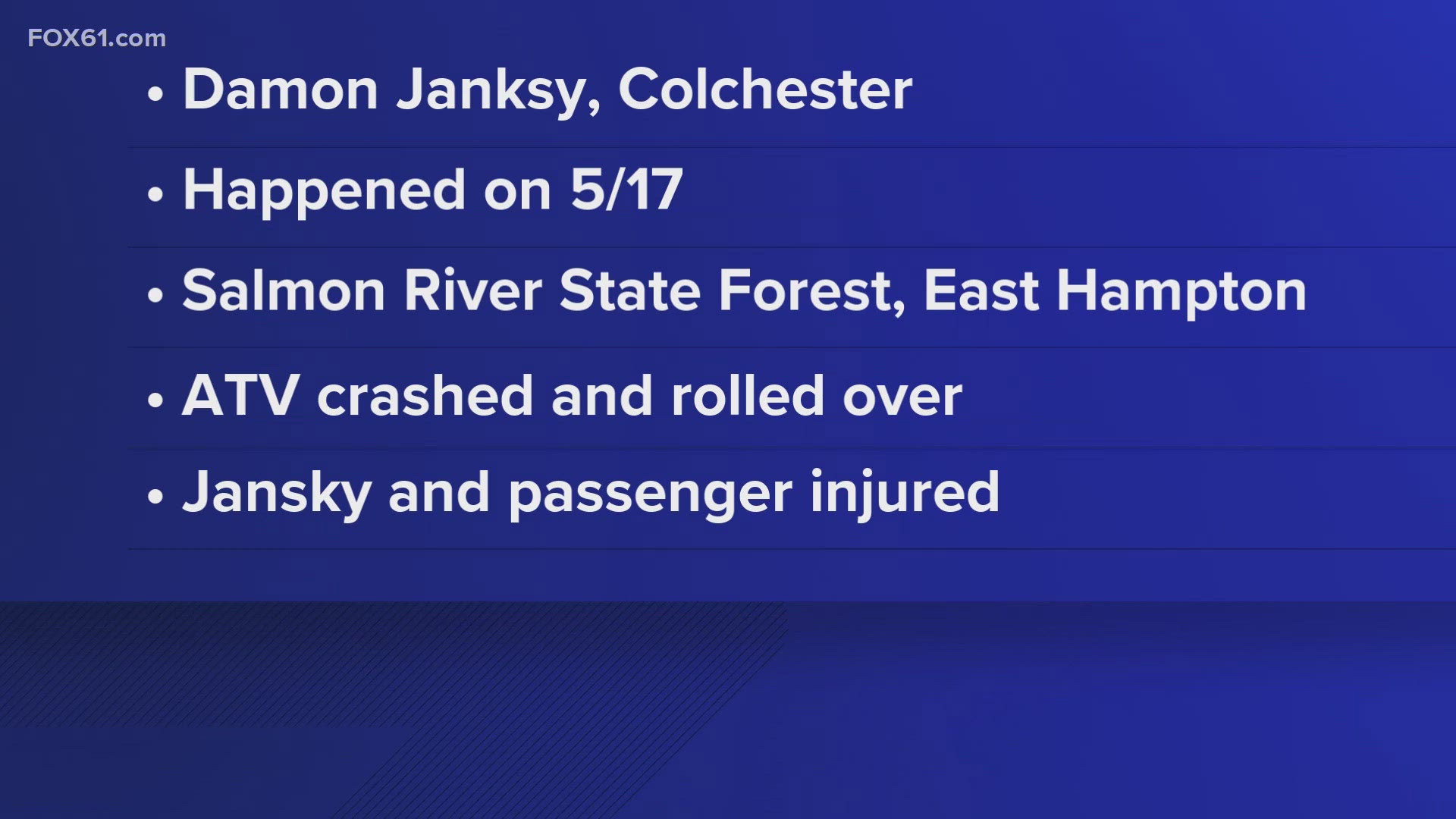 Man arrested for crashing ATV under the influence in Connecticut State ...