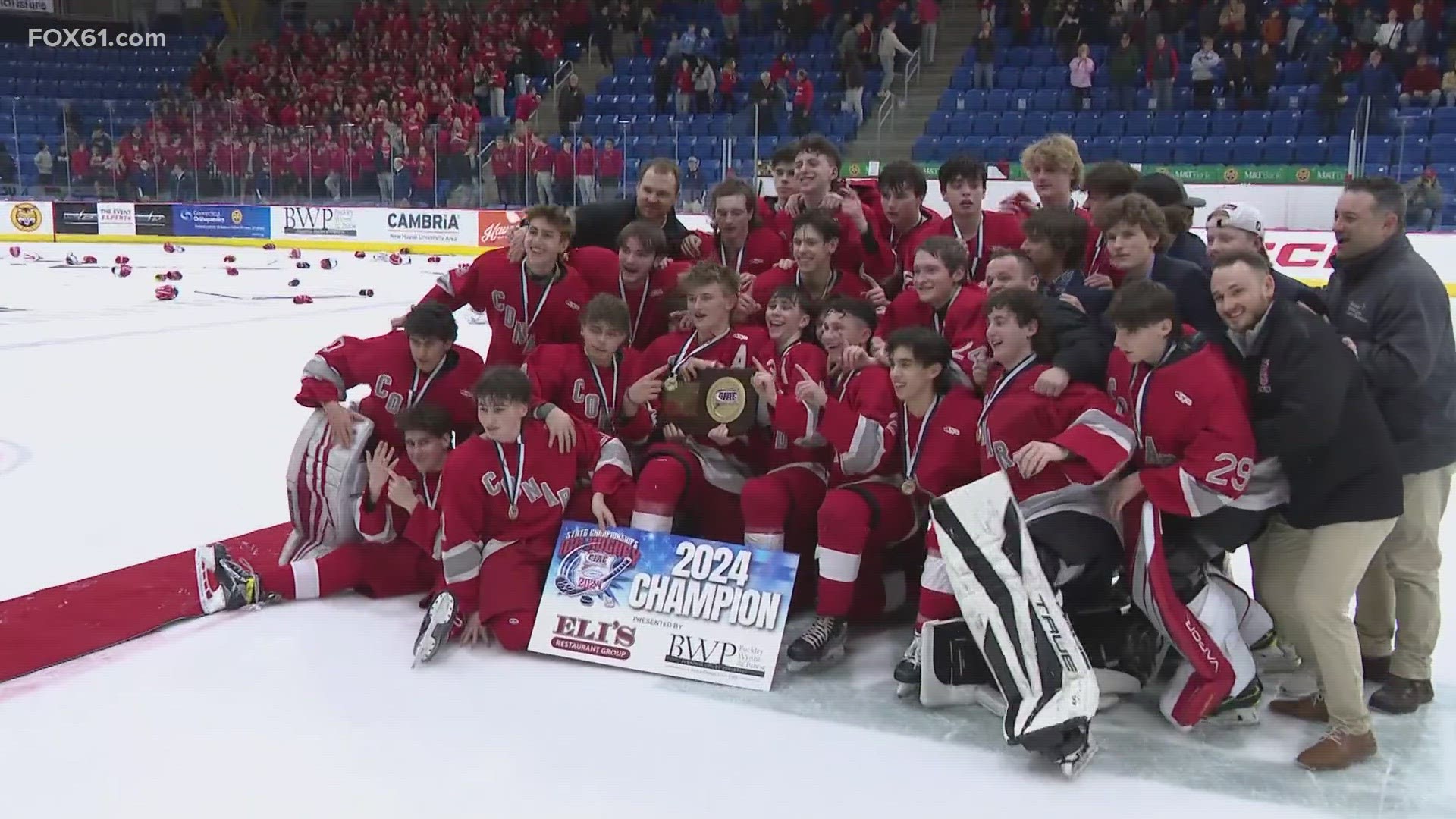 Conard boys hockey beats BBDI to win first state title since 1996 ...