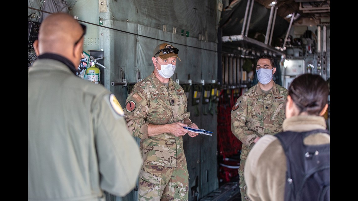 Inside the CT Air National Guard C130 that flew over the state today ...