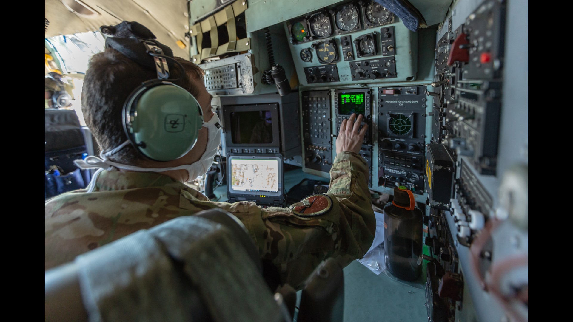 Inside the CT Air National Guard C130 that flew over the state today ...