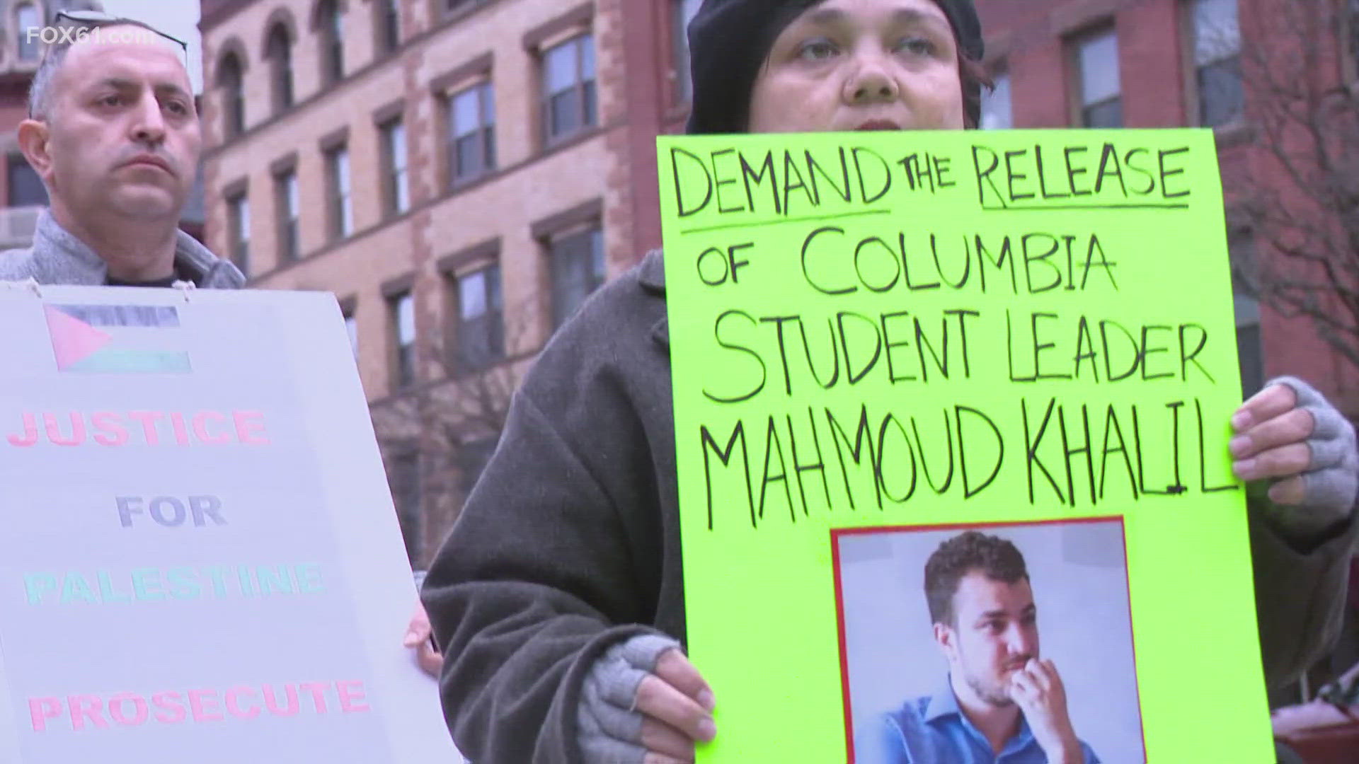 Hartford rally in support of pro-Palestinian activist facing ...