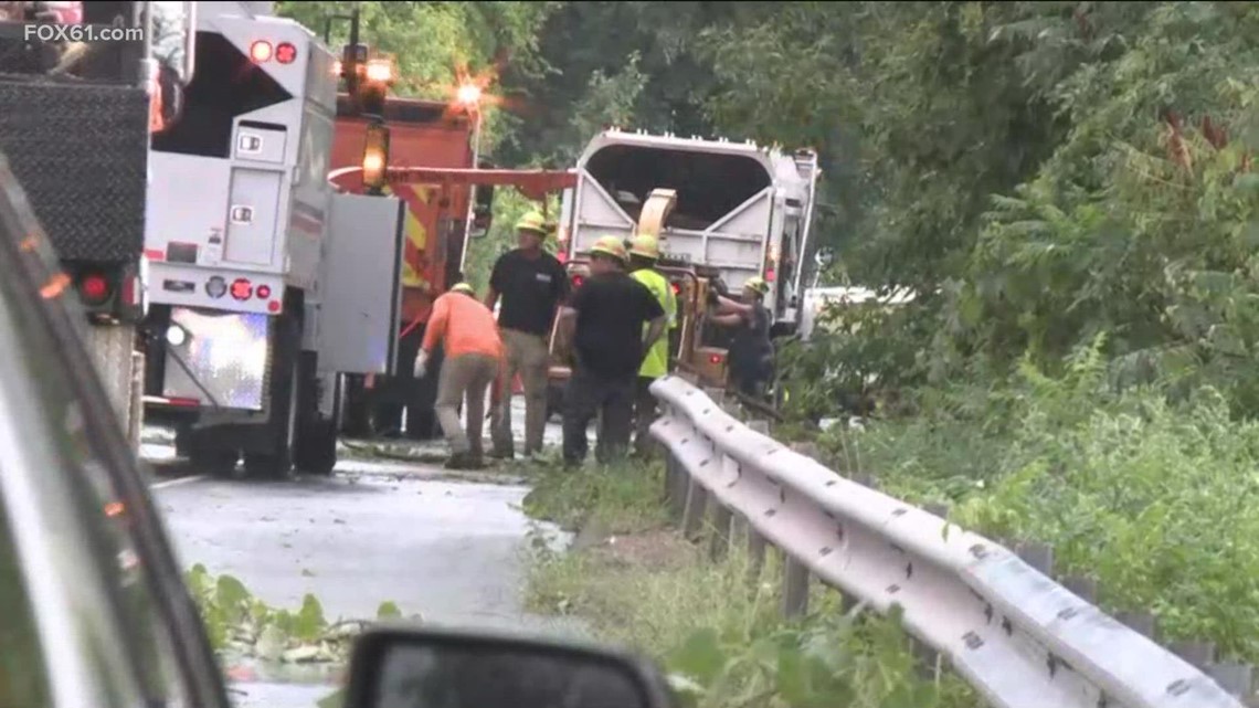 Severe storm knocks down trees causing roadblocks | fox61.com Severe storm knocks down trees causing roadblocks | fox61.com