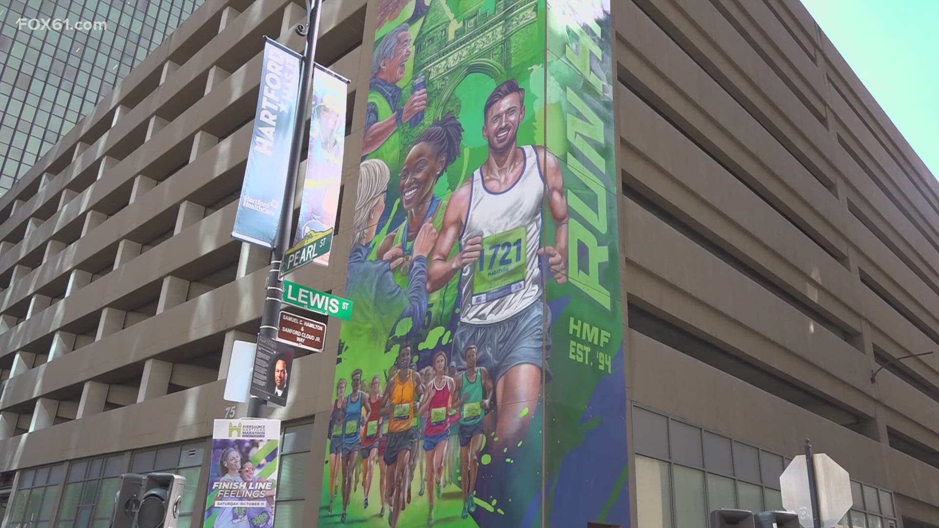 75-foot tall Run Hartford mural unveiled ahead of city's marathon ...