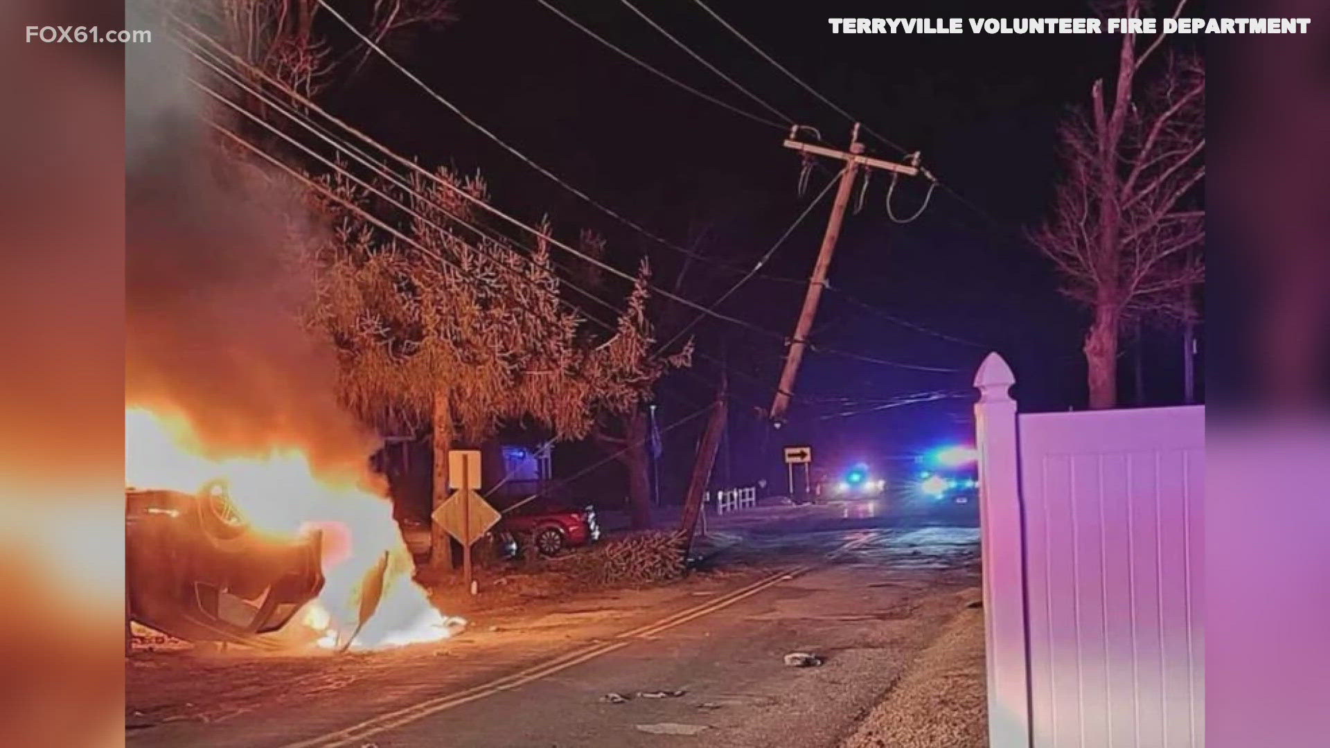 Terryville utility pole crash | fox61.com