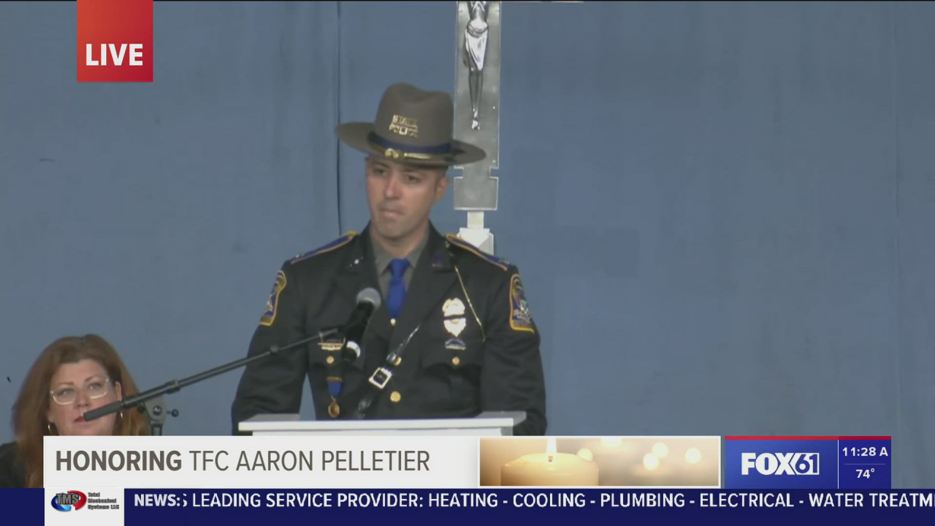 CT State Police Commanding Officer honors fallen TFC Aaron Pelletier ...