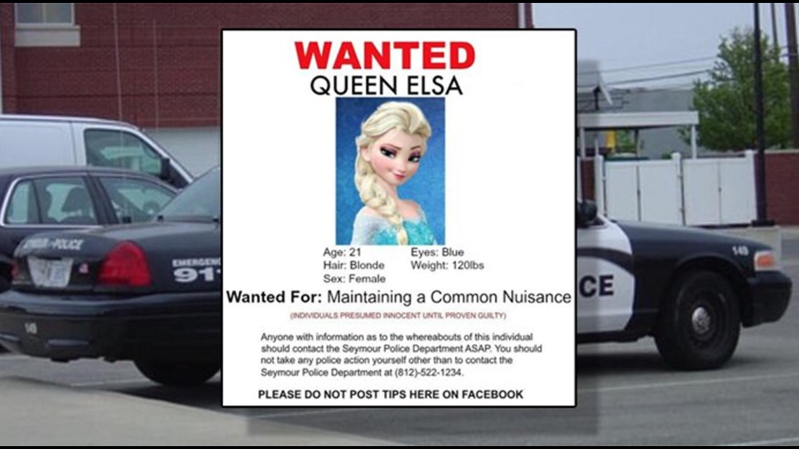 Police issue arrest warrant for Queen Elsa from ‘Frozen’ | fox61.com