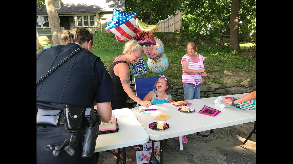 Police in Maine throw birthday party for 8-year-old girl | fox61.com