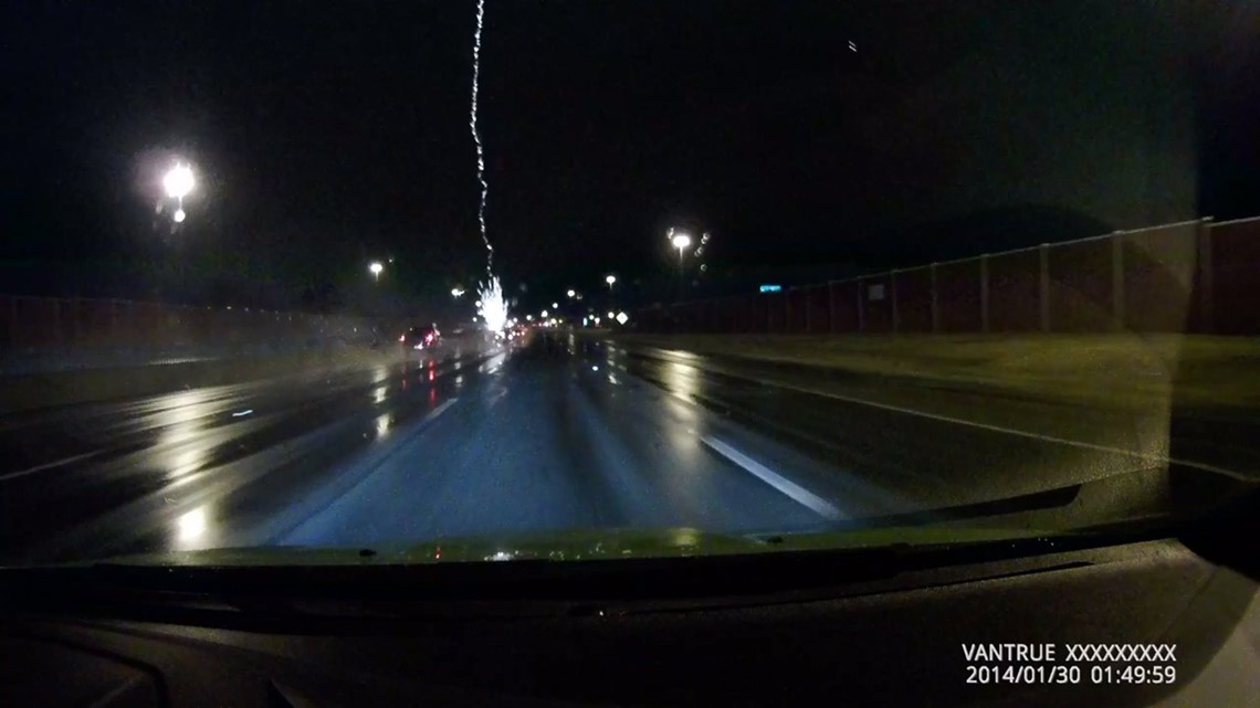 Lightning jolt: Driver captures video of lightning striking car in ...