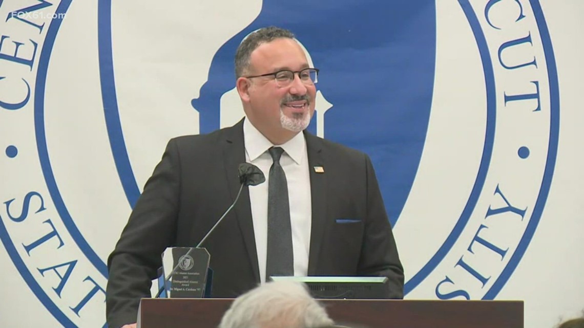 U.S. Education Secretary Dr. Miguel Cardona accepts Distinguished ...