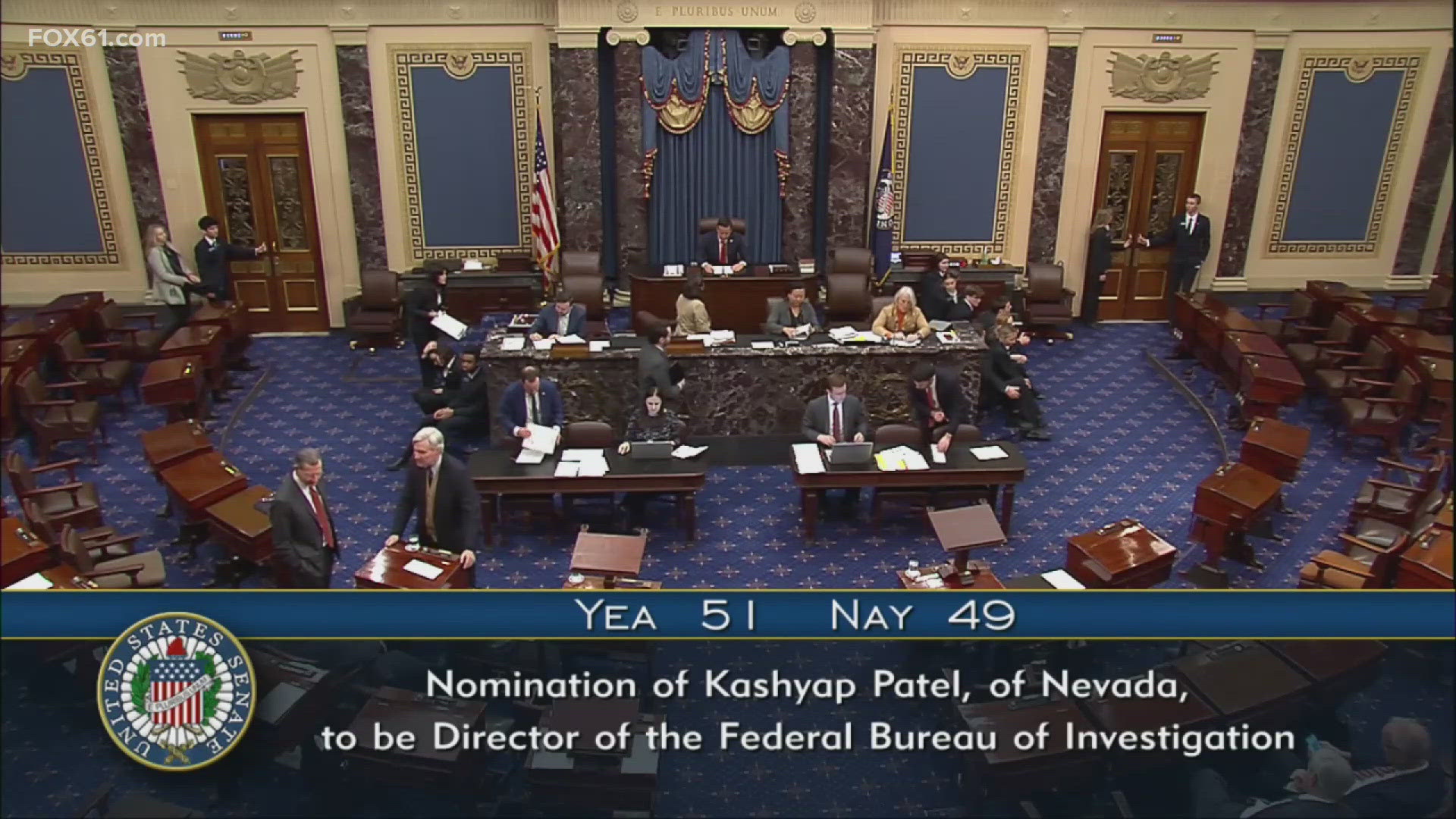 Senate confirms Kash Patel as FBI director | fox61.com