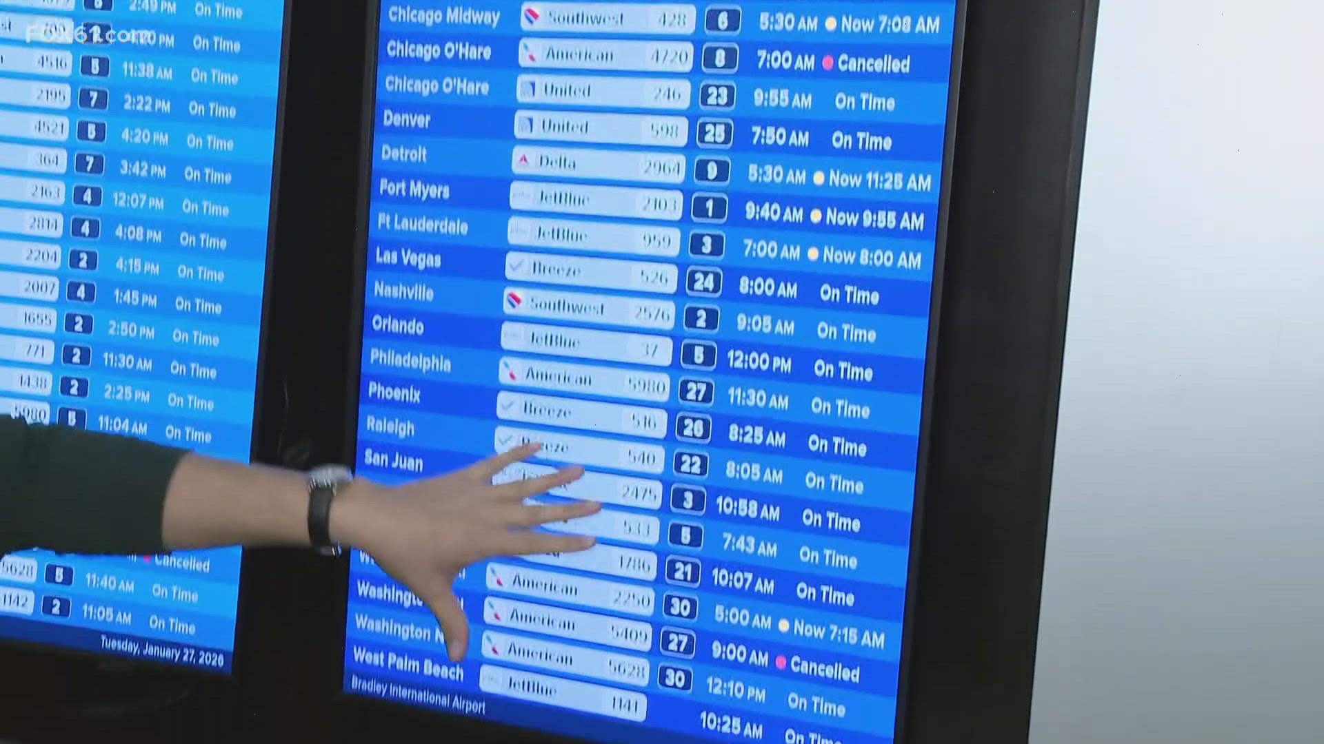 Air travel delays continue Tuesday following weekend snowstorm | fox61.com