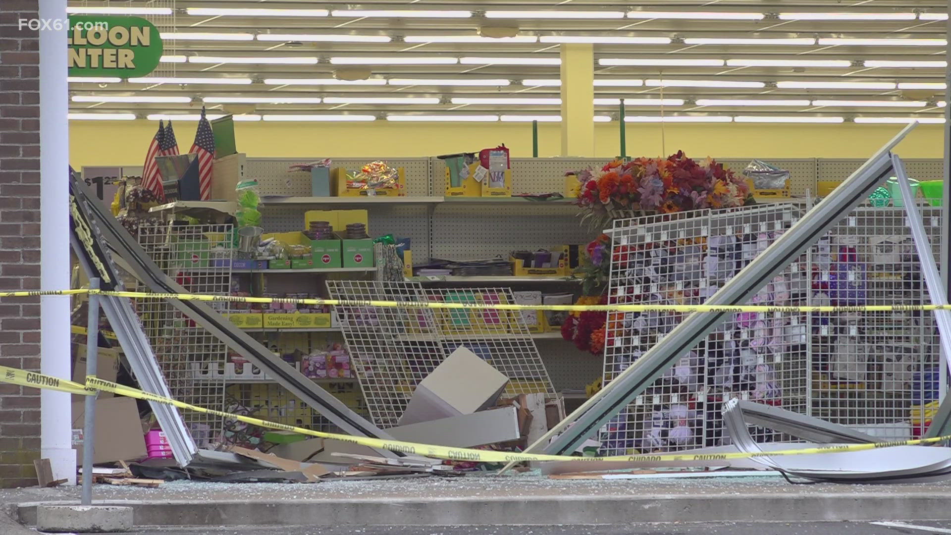 SUV crashes into window of Dollar Tree store in Branford | fox61.com