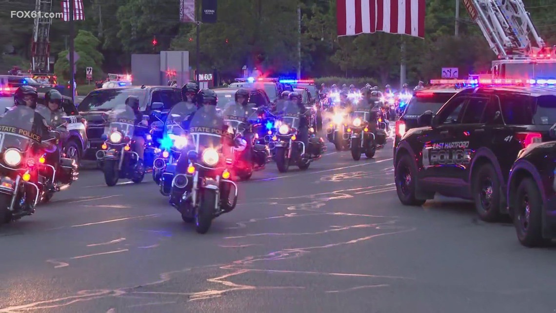 Police pay tribute to fallen State Trooper Aaron Pelletier during ...