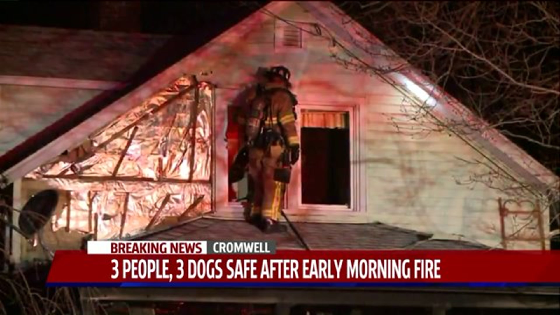 3 people and 3 dogs escape early morning Cromwell fire | fox61.com