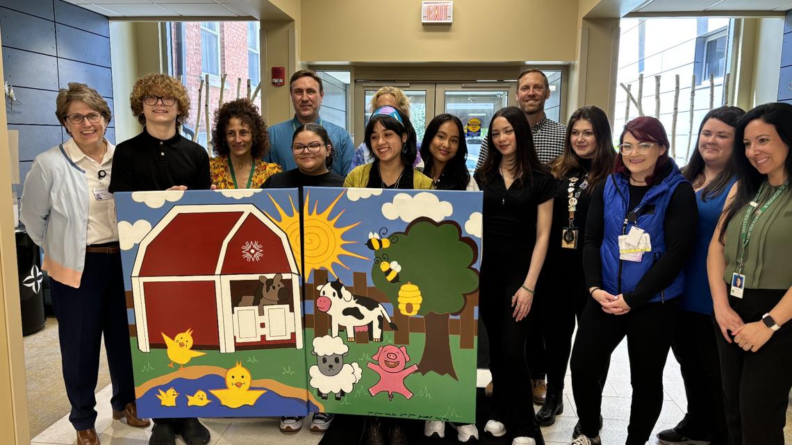 Waterbury students present artwork to Saint Mary's Hospital | fox61.com