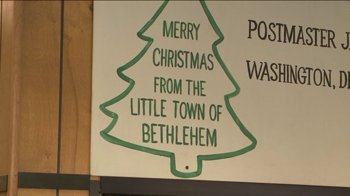 Bethlehem post office spreads holiday cheer with special stamps | fox61.com