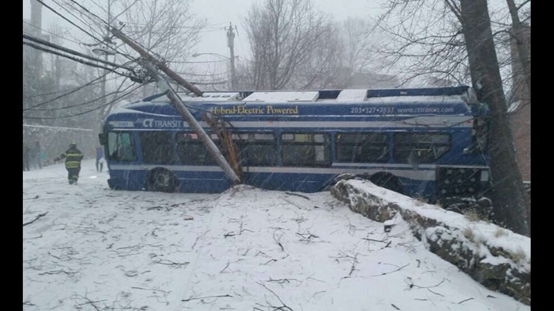CT Transit bus crash in Greenwich injures one | fox61.com