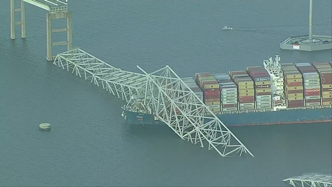 Container ship crashes into Francis Scott Key Bridge in Baltimore ...