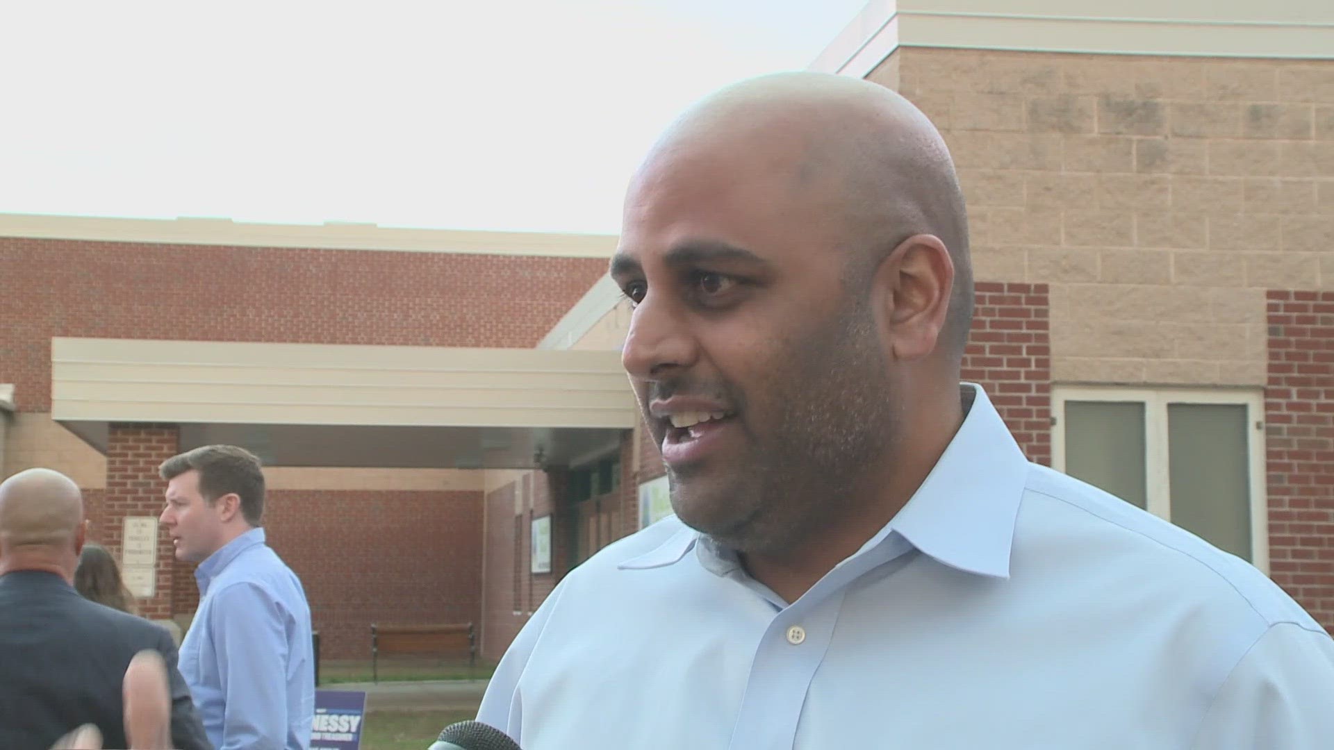Hartford mayoral candidate Arunan Arulampalam speaks on election day ...