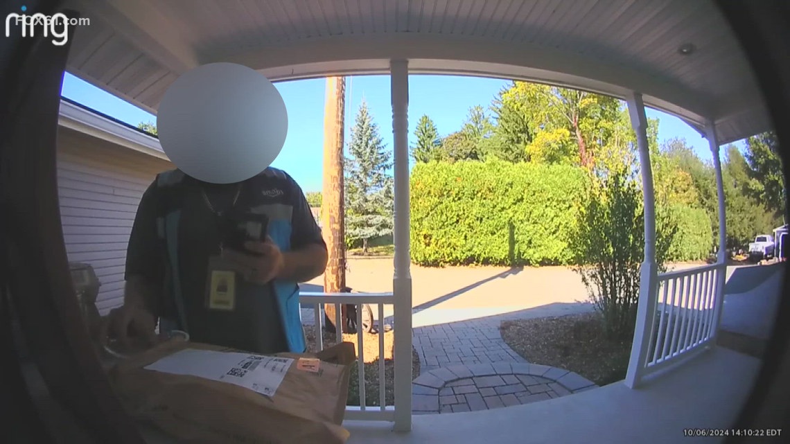 Video shows Amazon driver taking money from Southington porch | fox61.com