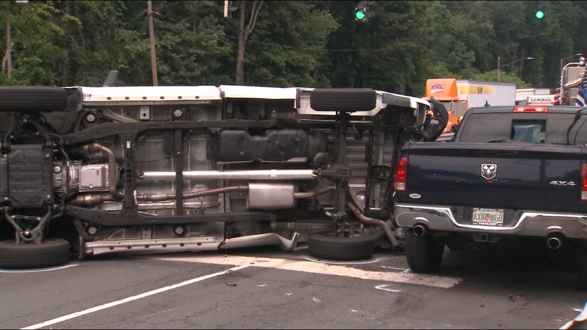 9 hospitalized after rollover crash on Berlin Turnpike | fox61.com