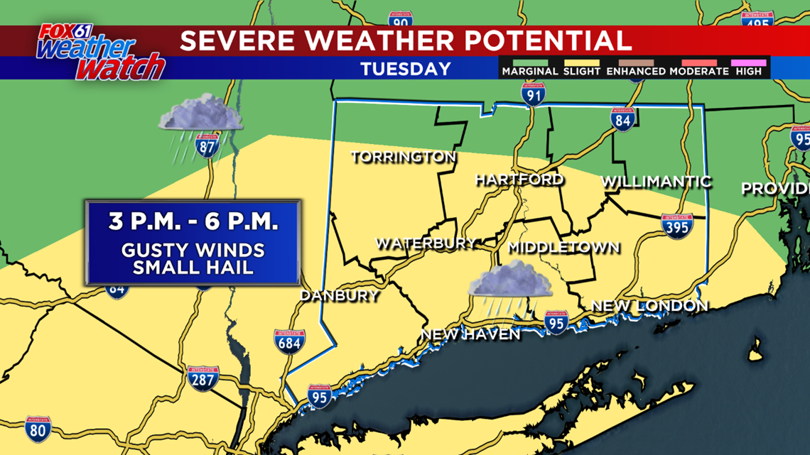 Gusty winds, afternoon thunderstorms Tuesday | fox61.com