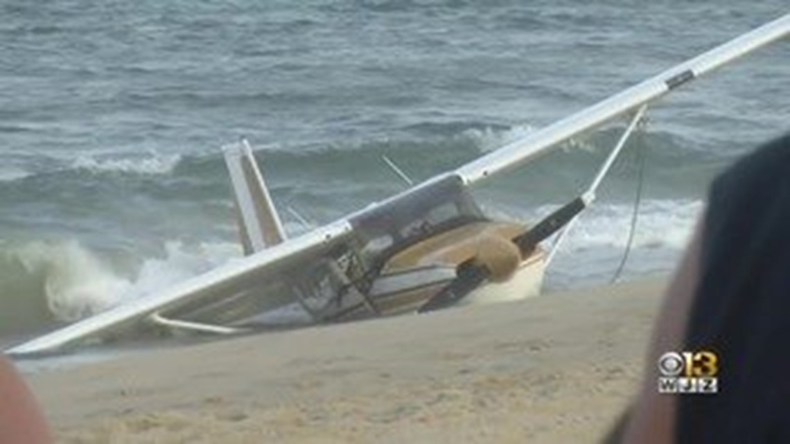 A small plane crashed into the Atlantic Ocean. Beachgoers captured the ...