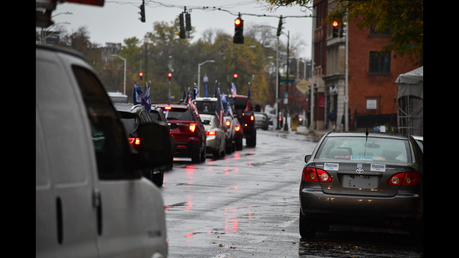 Photos: Trump car parade drives through downtown Hartford | fox61.com