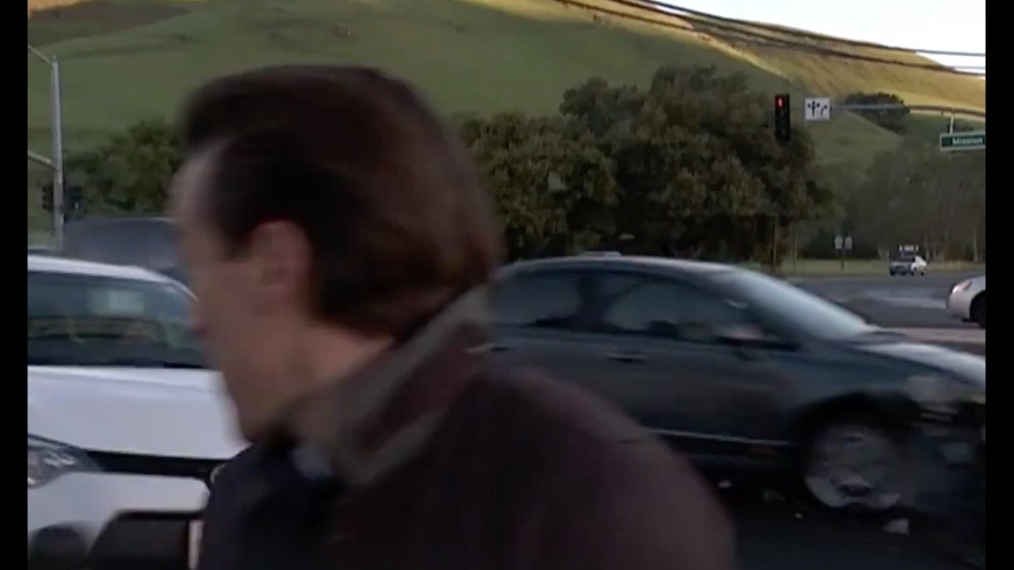Reporter barely escapes scary crash caught on live TV; car hits camera ...