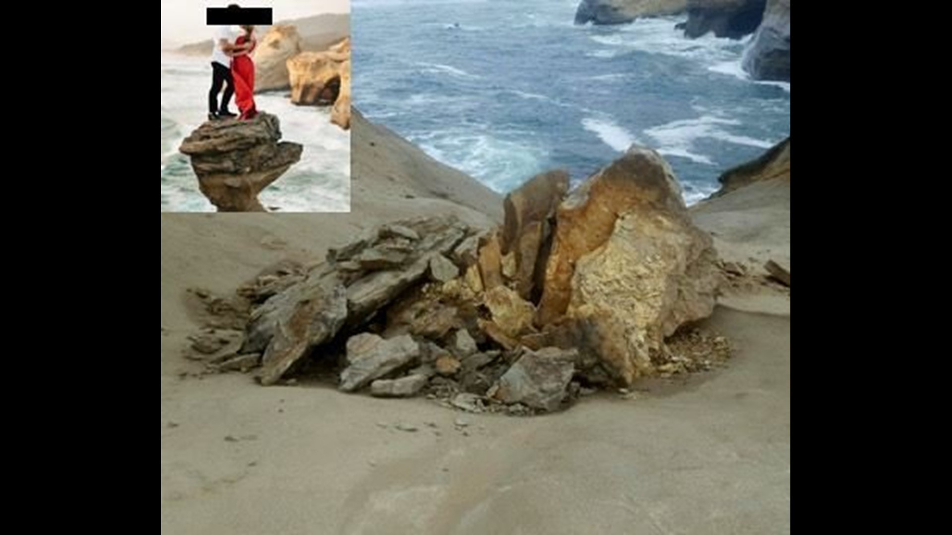 Drone video shows vandals toppling Oregon’s iconic ‘Duckbill’ rock ...