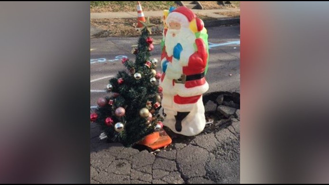 ‘Christmas pothole’ to get a fix after fed-up residents ‘plant’ tree in ...